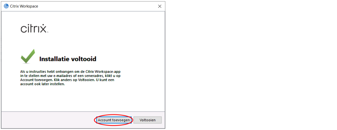 Citrix Workspace App installeren (Windows)