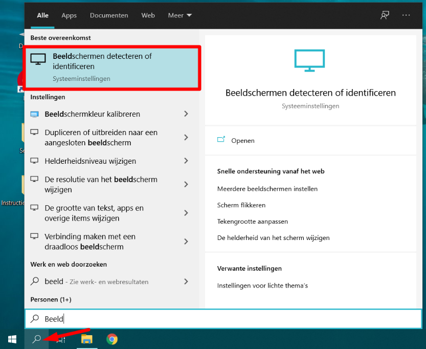 Beeldscherminstellingen aanpassen