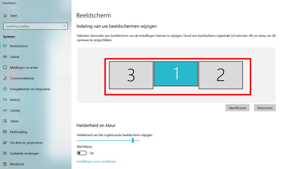 Beeldscherminstellingen aanpassen
