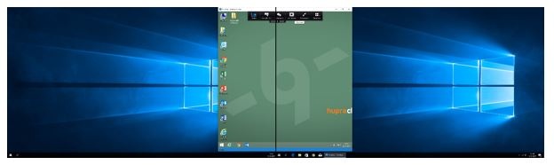 Online werkplek in dual screen modus